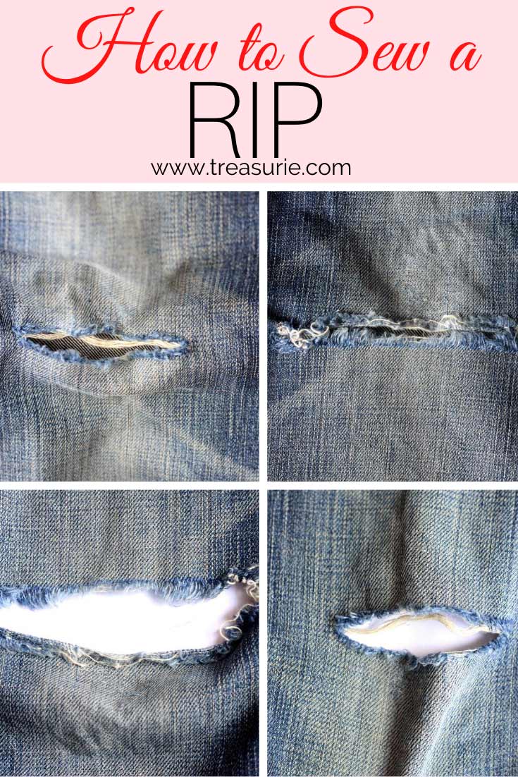 How to Sew a Rip - Best Way to Sew a Tear or Holes | TREASURIE