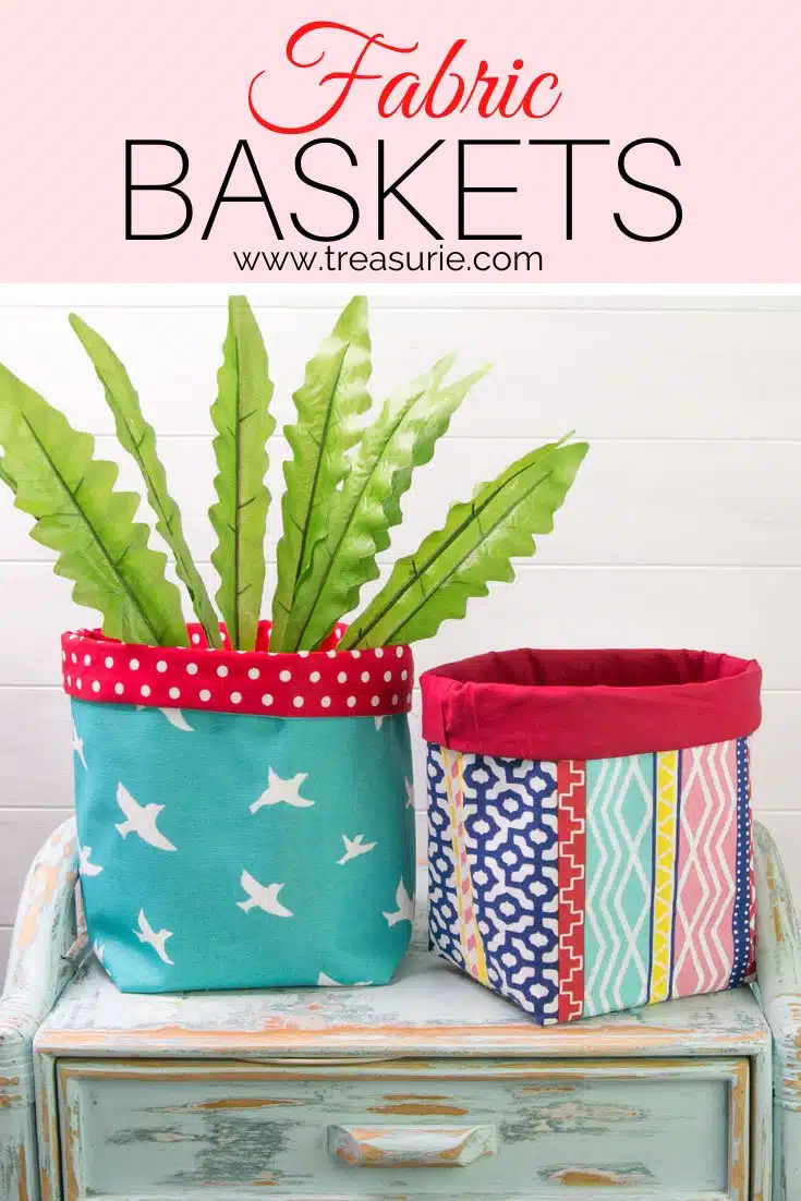 Fabric Basket Pattern - Easy Tutorial for 5 Sizes | TREASURIE