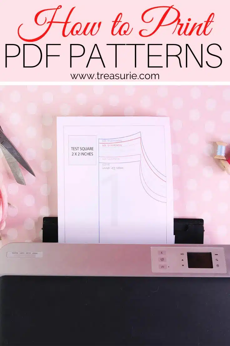 How to Print PDF Patterns - Print, Cut, Sew (+VIDEO) | TREASURIE