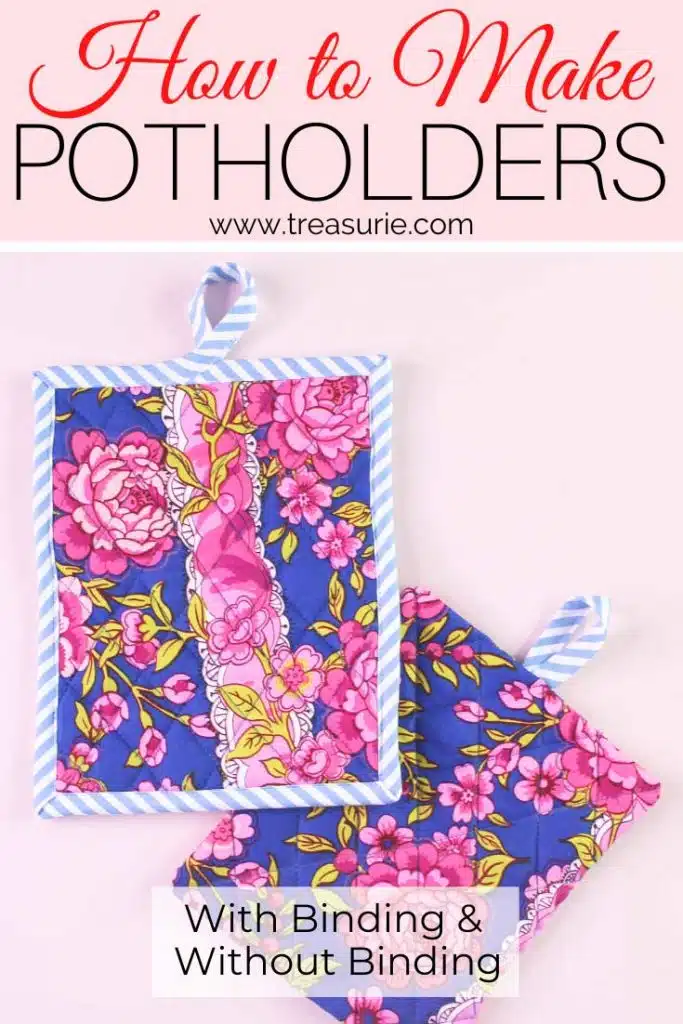 How to Sew Potholders, Easiest Free Potholder Pattern | TREASURIE