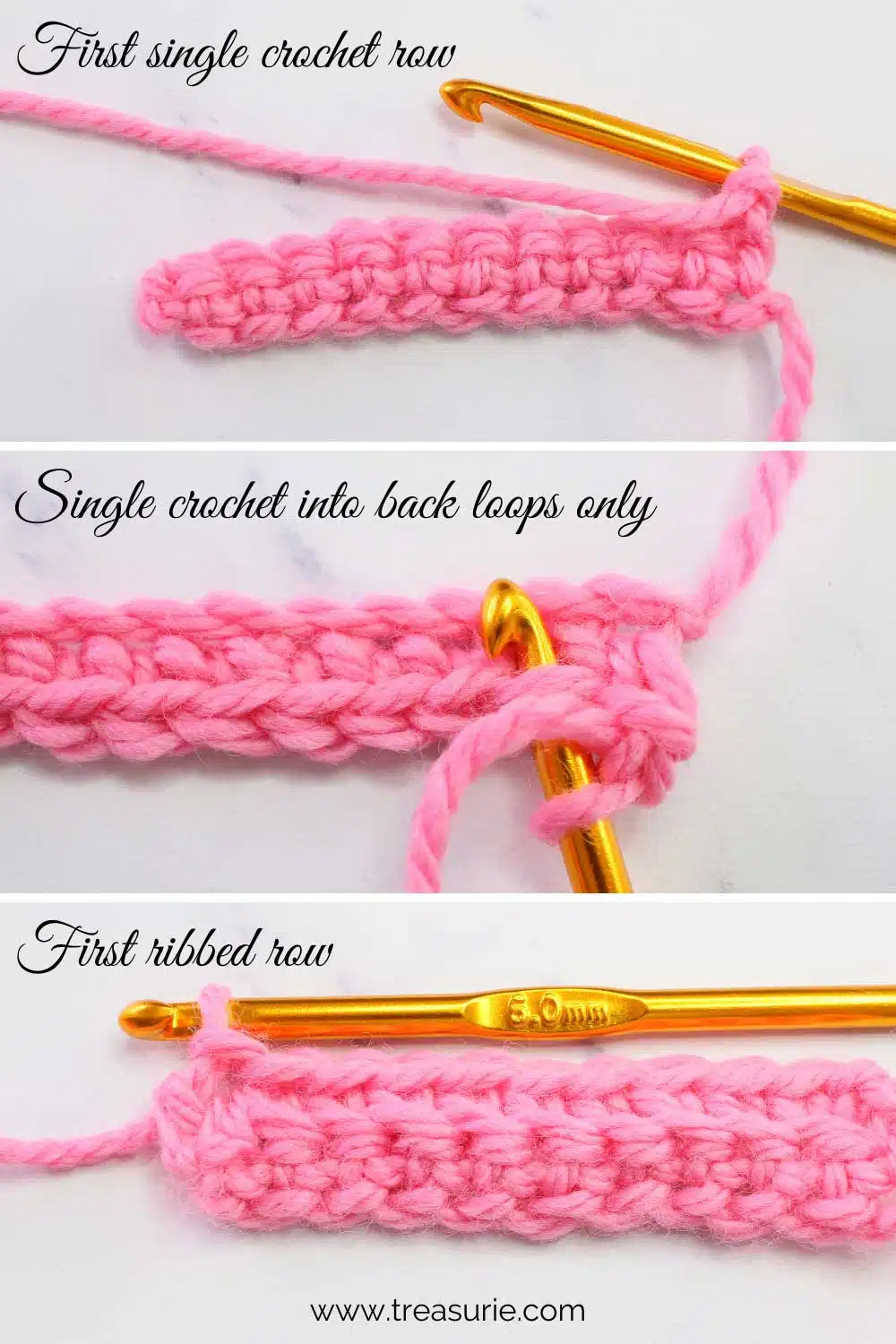 How to Crochet Ribbing, Easy Way for Beginners | TREASURIE