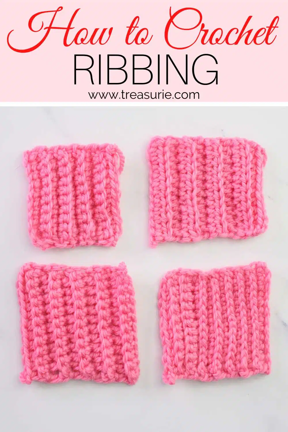 How to Crochet Ribbing, Easy Way for Beginners | TREASURIE