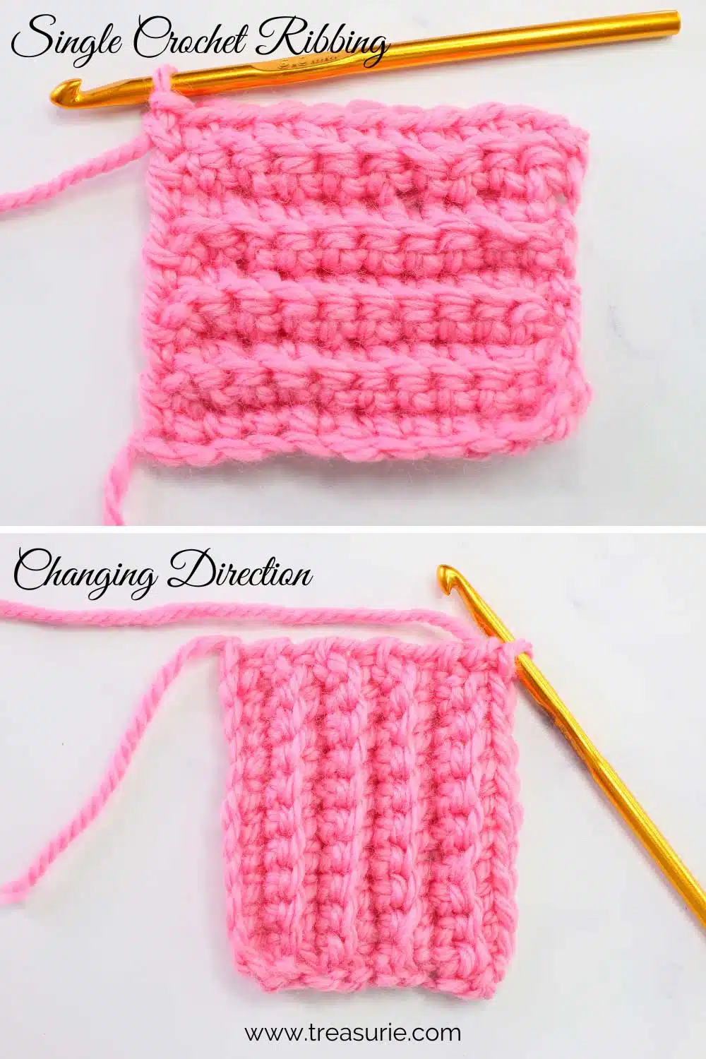 How to Crochet Ribbing, Easy Way for Beginners | TREASURIE