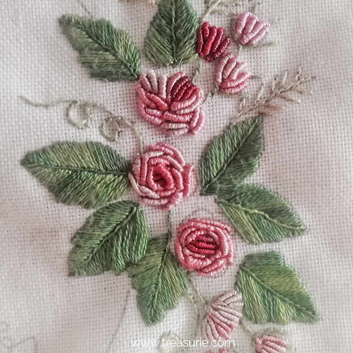 How to do a Bullion Knot Embroidery Stitch | TREASURIE