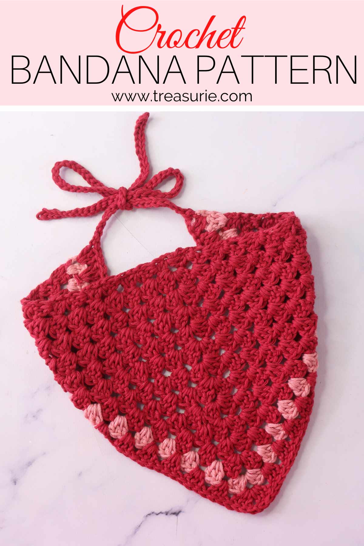 How to Crochet a Bandana (Easy, Free Pattern +VIDEO) | TREASURIE