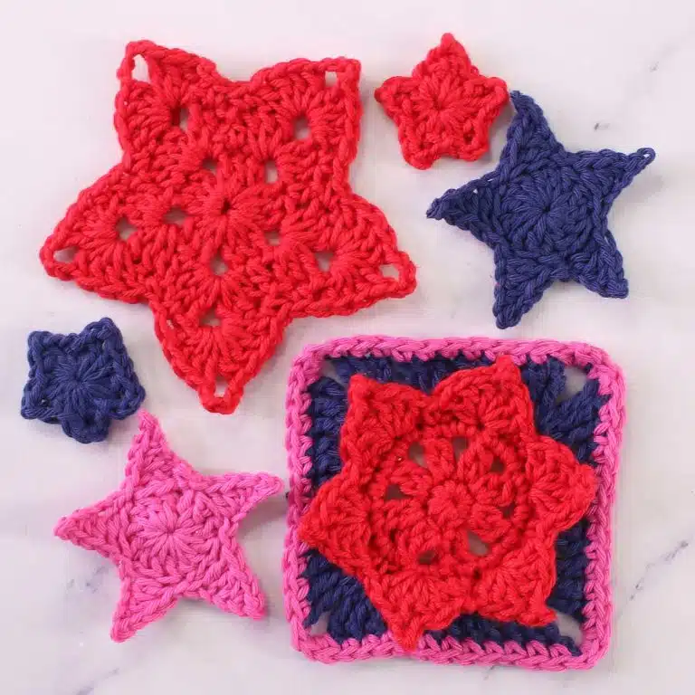 How To Crochet a Star - Easy Crochet Star Pattern (4 Sizes) | TREASURIE