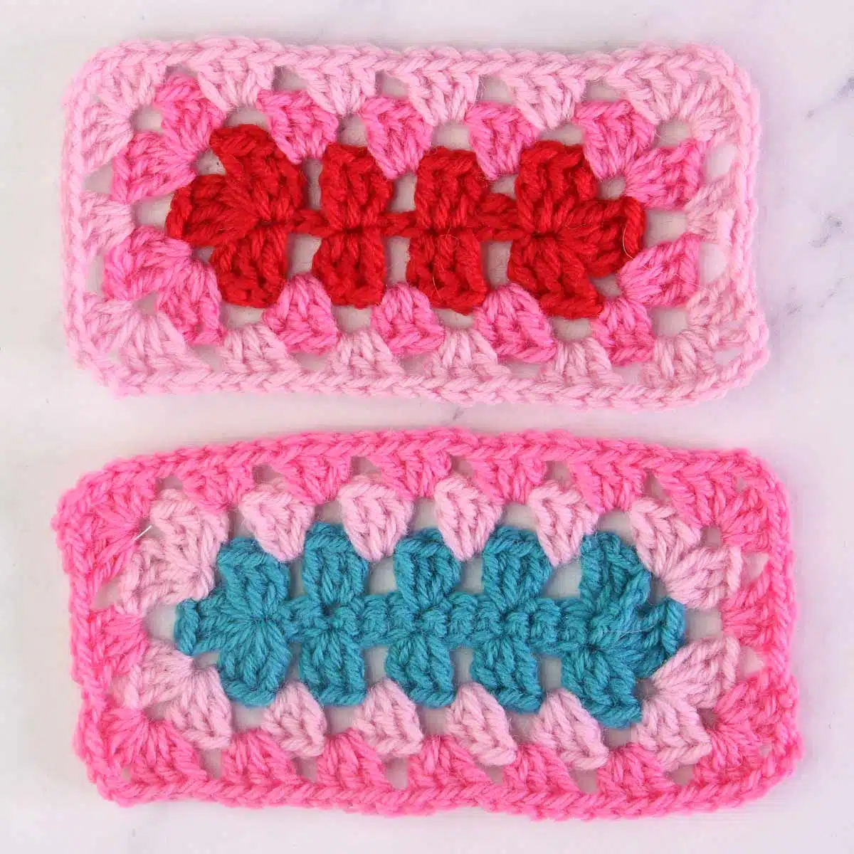 Crochet Rectangle Granny Square Pattern