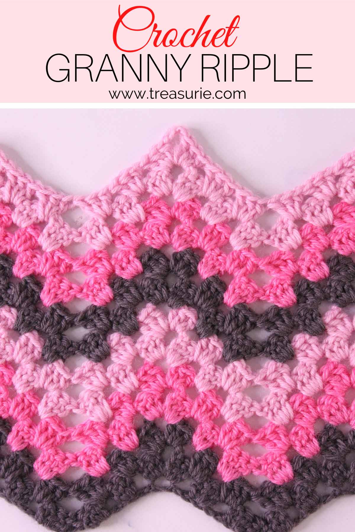 Granny Ripple Stitch + Free Blanket Pattern | TREASURIE