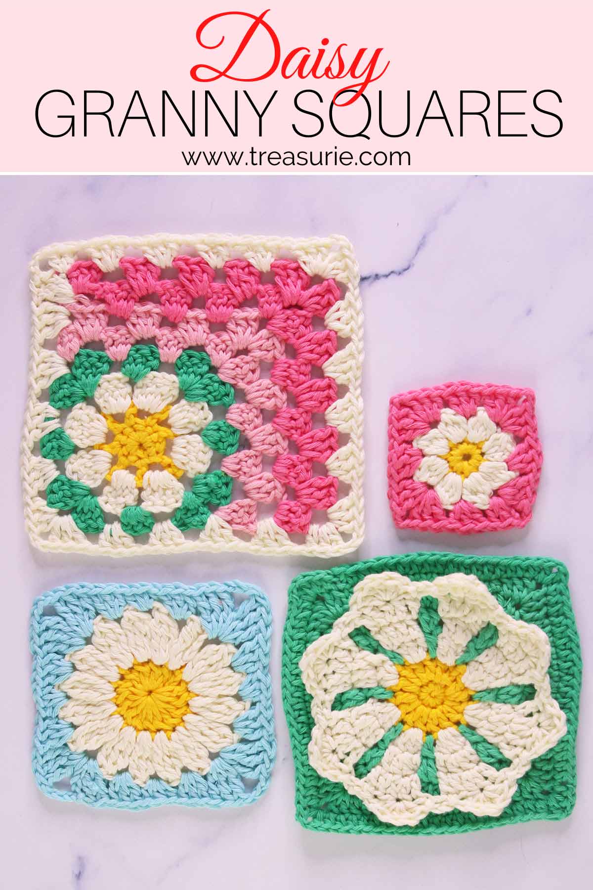 4 Free Daisy Granny Square Patterns | TREASURIE
