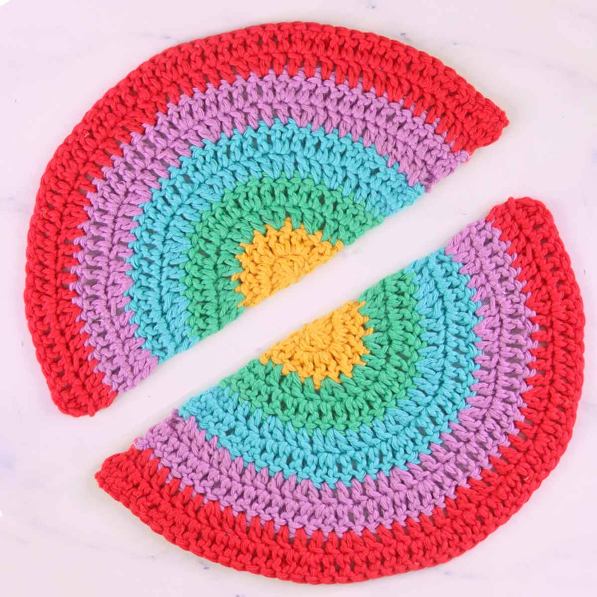 Crochet Half Circle Pattern, Semi-Circle for Beginners | TREASURIE