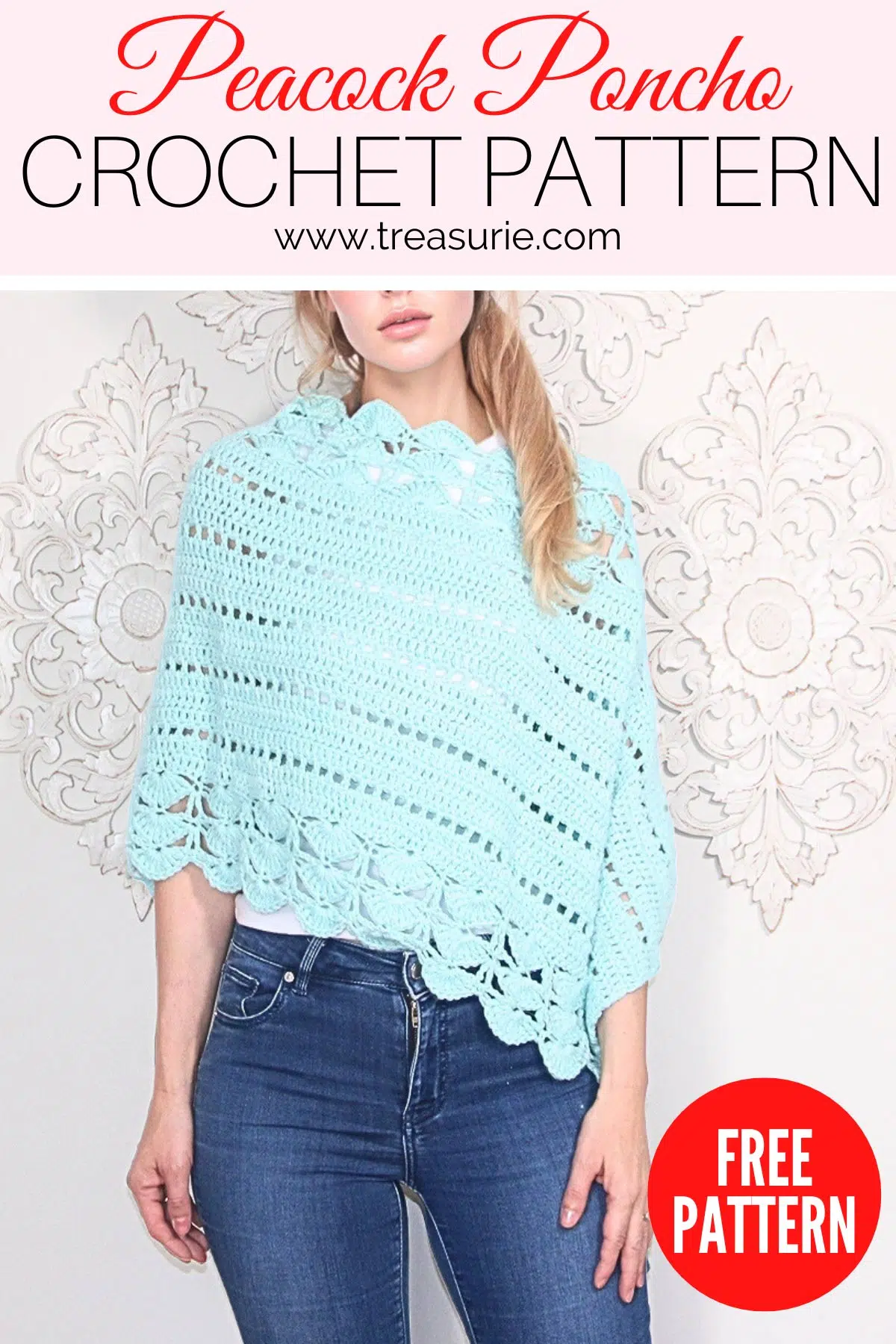Light Poncho Crochet Pattern (Free!) | TREASURIE