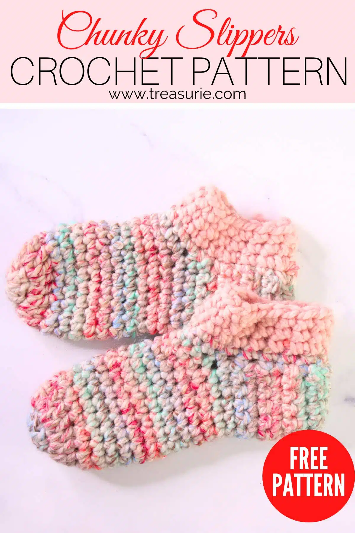 Chunky Crochet Slippers -Free,Quick Pattern + VIDEO | TREASURIE